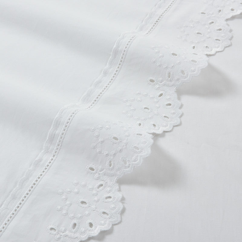 100% Cotton Eyelet Sheet Set | English Cottage Bedding | Piper & Wright ...